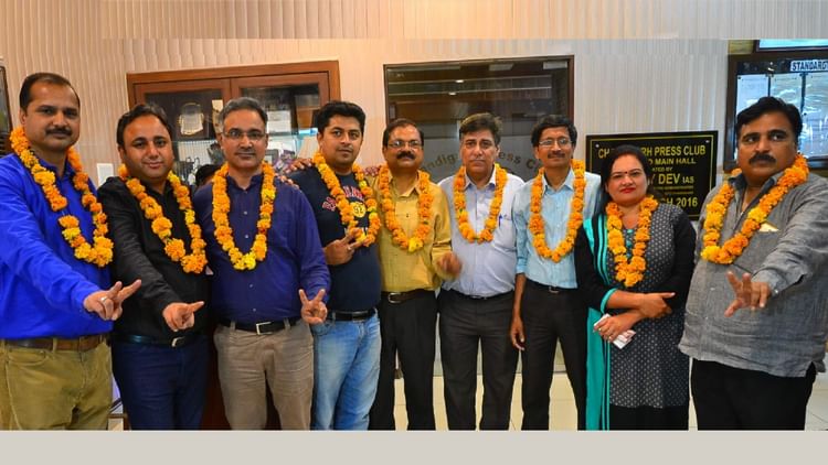 Jaswant Singh Rana Became President Of Chandigarh Press Club - Amar ...