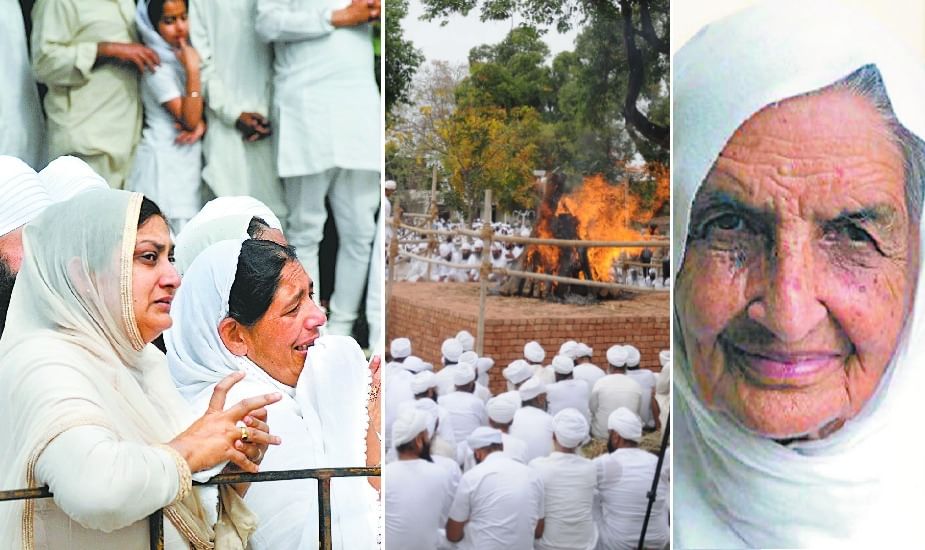 माता चंद कौर का अंतिम संस्कार, श्रद्धालुओं ने नम आंखों से दी विदाई ...