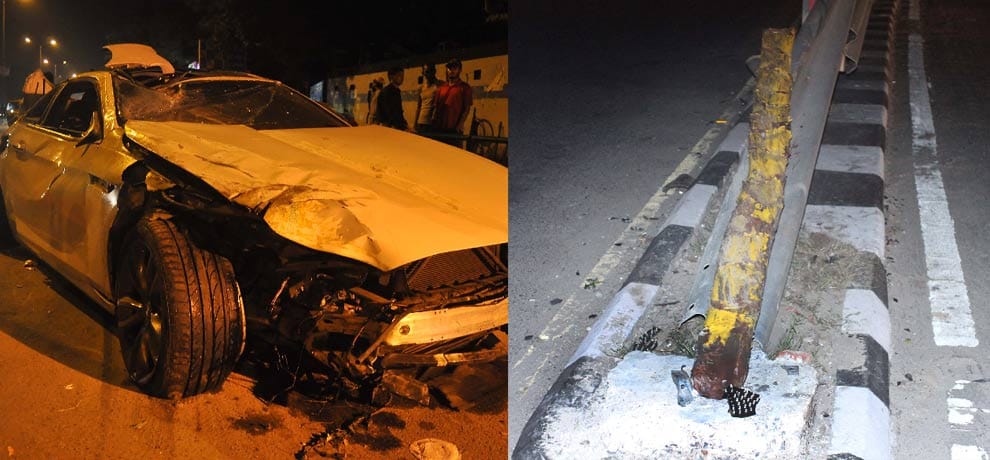 फ्लाईओवर से गिरी Bmw, बैचलर पार्टी से लौट रहे युवक की दर्दनाक मौत - Bmw ...