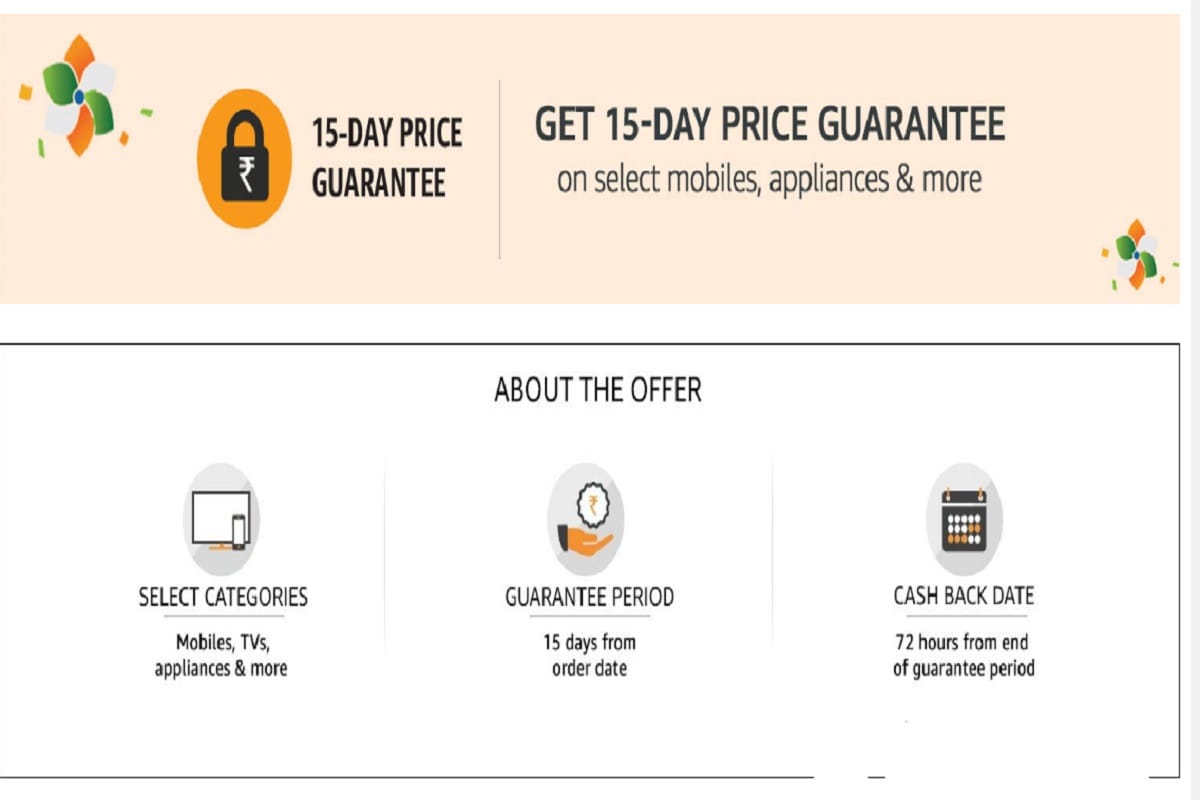 Amazon Launched 15 Days Price Guarantee Scheme In India On Select ...