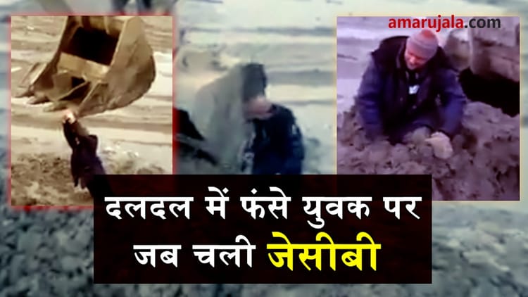 Man Stuck In A Bog Rescued Viral Video Special Story - Amar Ujala Hindi ...