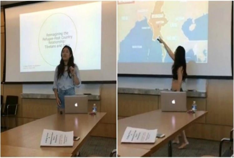 प्रोफेसर के कमेंट पर छात्रा ने बीच क्लास उतार फेंके अपने सारे कपड़े ...