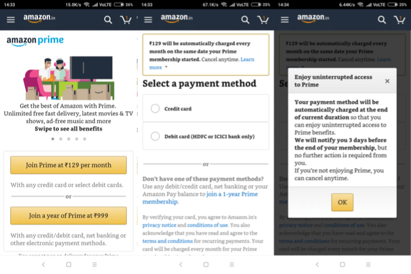Amazon Prime Monthly Subscription Launched At Rs 129 In India - Amar ...