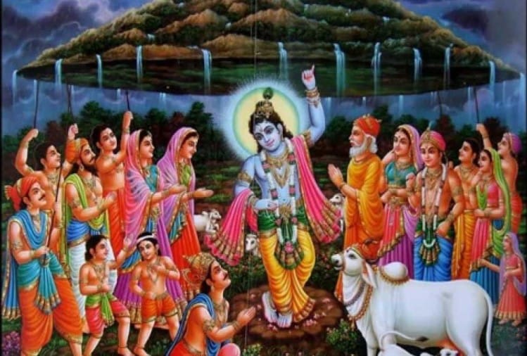 Govardhan Puja 2021 Katha Lord Krishna And Indradev Story Govardhan ...