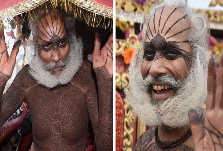 Kumbh 2019 Unique Baba Salikram Maharaj Alias Vanmanush Baba Also Came ...