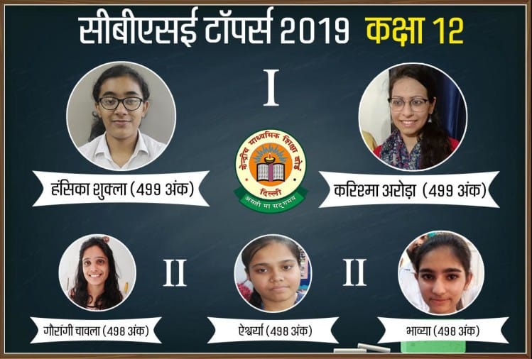 Cbse Result 2019 : Girls Are Ahead Of Boys With Two Toppers And Three ...