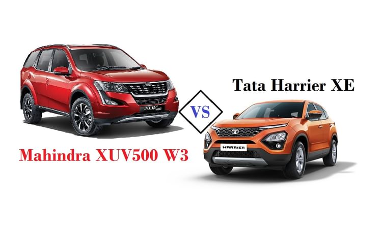 Engine And Features Comparison Of Mahindra Xuv500 X3 Vs Tata Harrier Xe Base Variants Models ...
