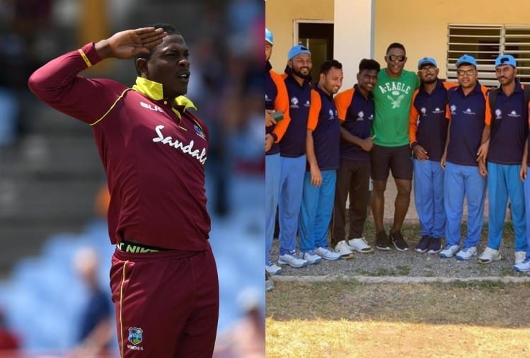 सैल्यूट ठोकने वाले कॉट्रेल ने भारतीय ब्लाइंड क्रिकेट टीम से की मुलाकात ...