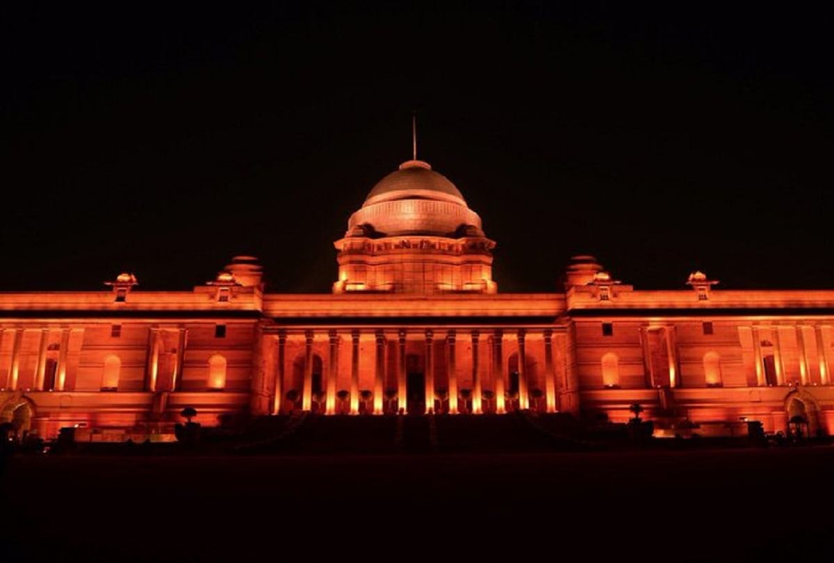 Rashtrapati Bhavan Lit Up In Orange Colour To Raise Awareness About ...