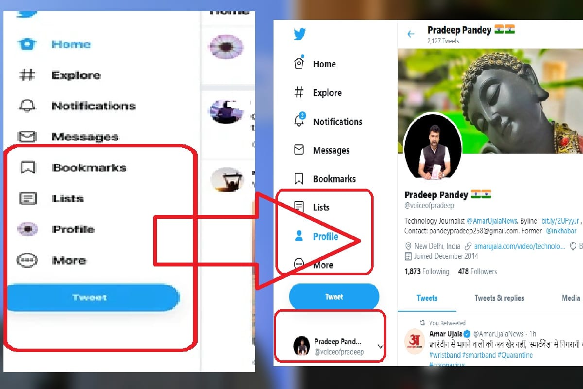 Twitter Desktop Layout In India Changed, Details Here - Amar Ujala ...