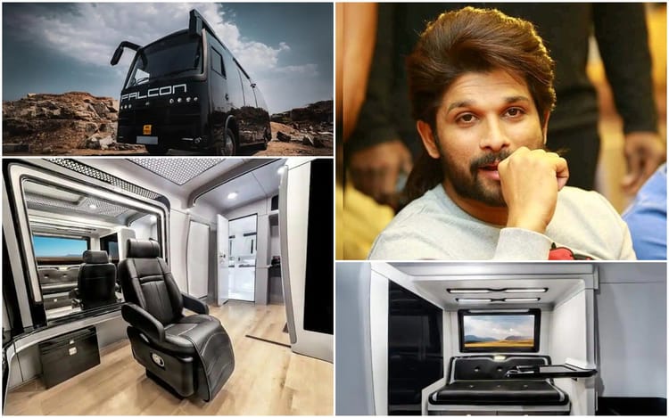 Allu Arjun’s Luxurious Vanity Van Falcon Worth Rs 7 Crore Meets With An ...