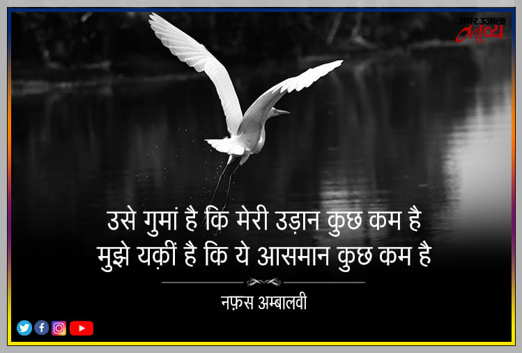 Udaan Shayari Collection - Amar Ujala Kavya - 'उड़ान' पर कहे शायरों के ...