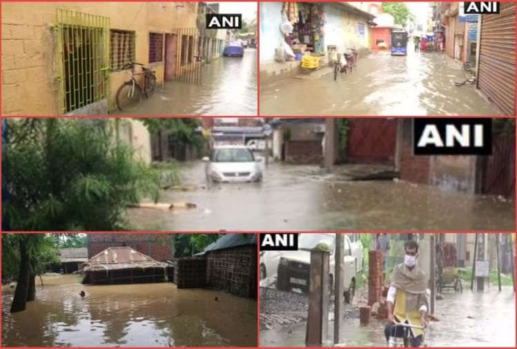 Bihar Flood 2020 News:पटना की सड़कें भी तालाब में तब्दील, नेपाल ने बढ़ाईं मुश्किलें - Flood In ...
