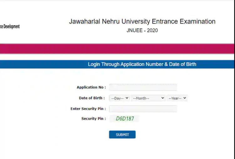 Jnuee Admit Card 2020:जवाहरलाल नेहरू विश्वविद्यालय प्रवेश परीक्षा के ...