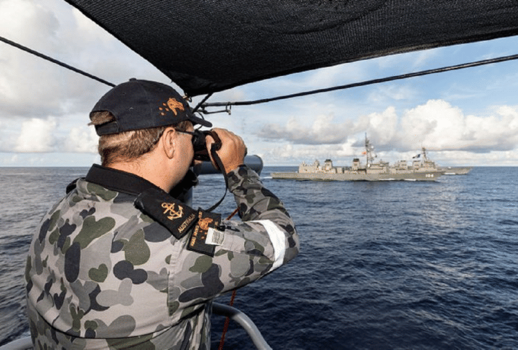 ऑस्ट्रेलिया के सैन्य युद्धपोत ने दक्षिण चीन सागर में अमेरिका और जापान ...