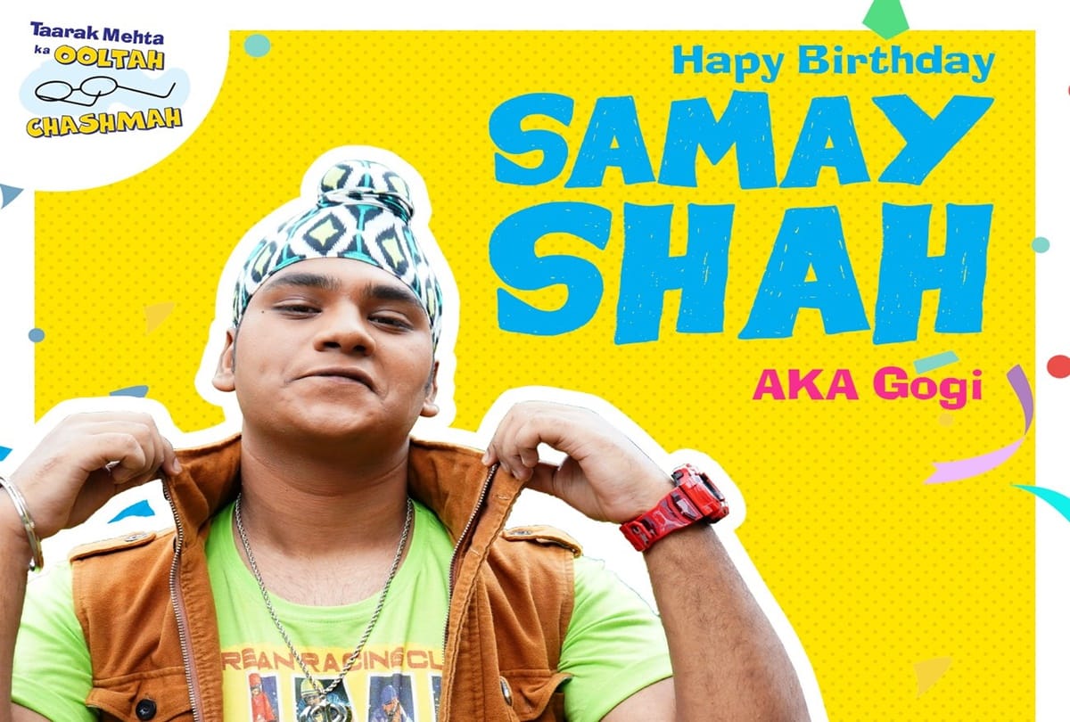 Samay Shah Aka Gogi From Tarak Mehta Ka Ooltah Chashmah Celebrating His ...