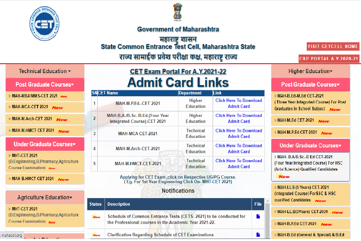 Mht-cet 2021: Changes In The Exam Schedule Of Maharashtra Cet Now ...