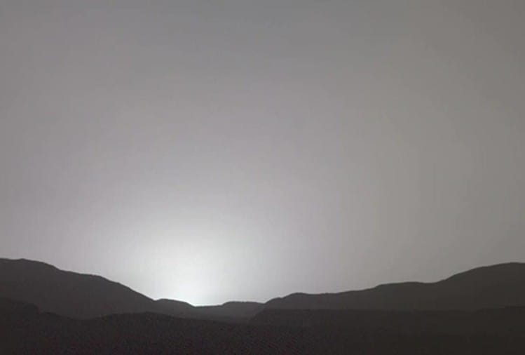Nasa Share First Pic Of Sunset On Mars And Says Blue Sunset On The Red ...