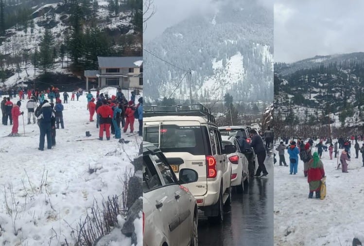 Snowfall In Himachal Pradesh: Season First Snowfall In Kufri Narkanda ...