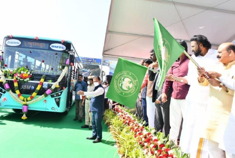 Electric Buses In Bangalore Bmtc Jbm Ecolife Electric Bus ...