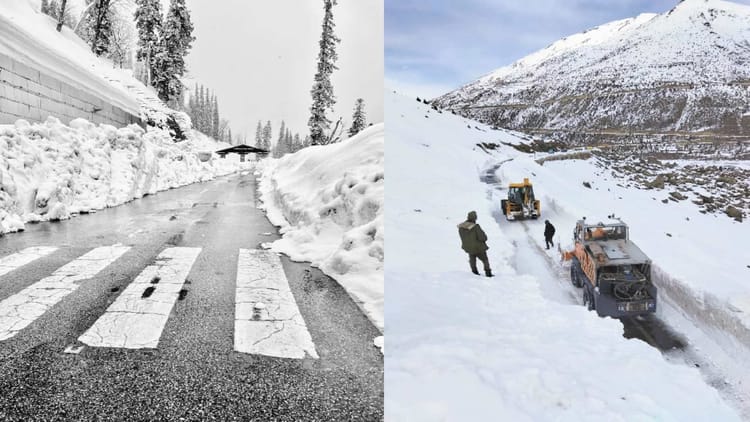 Himachal Weather Update: Snowfall On High Peaks Including Atal Tunnel Rohtang, Light Rain In ...