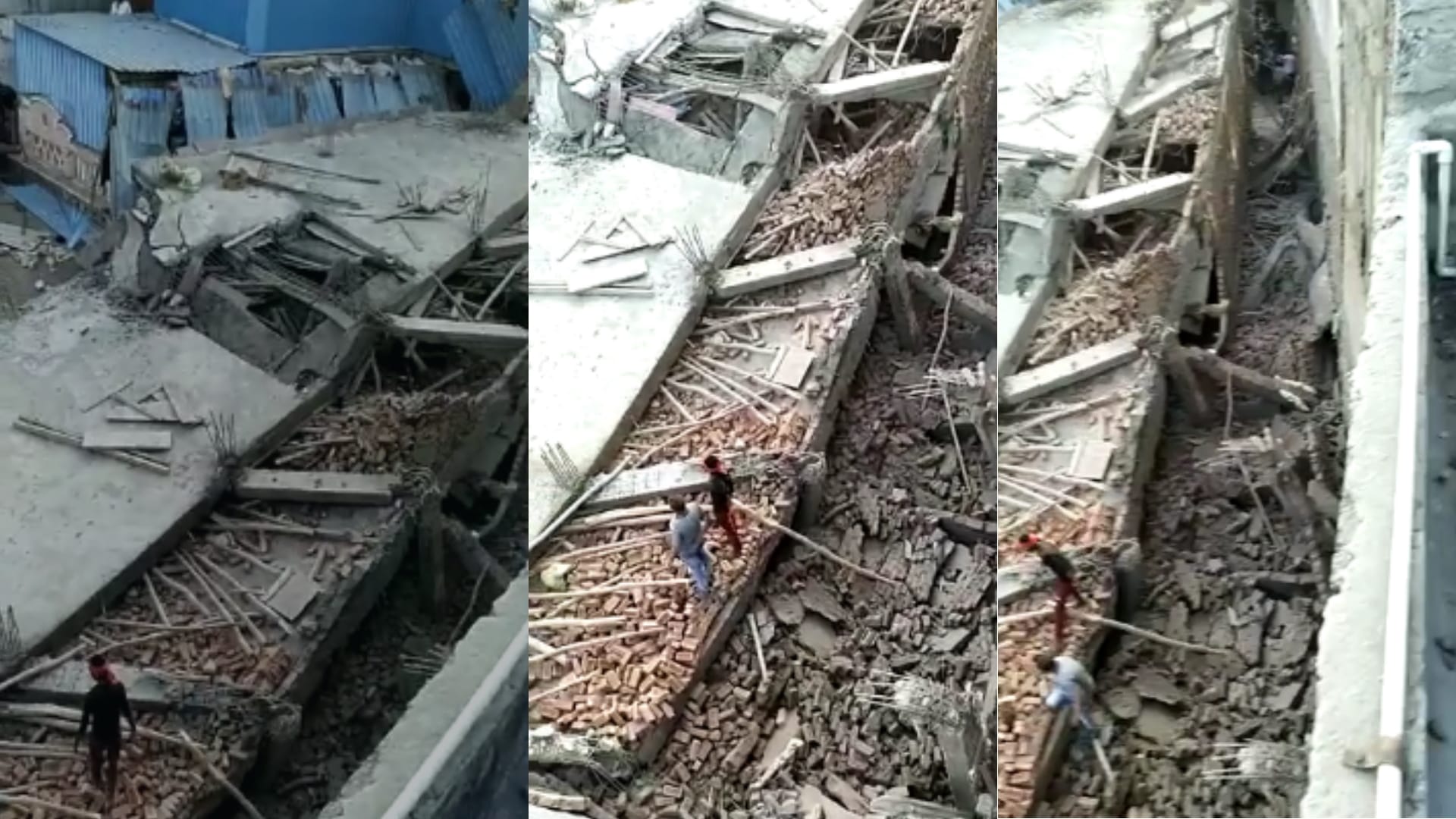 Under Construction Building Collapse At Kashmiri Gate Construction Of ...