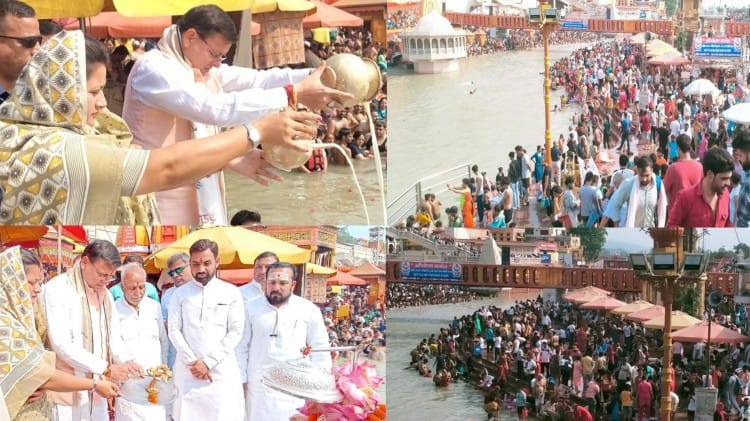 गंगा सप्तमी स्नान:श्रद्धालुओं ने लगाई आस्था की डूबकी, हर की पैडी पर ...