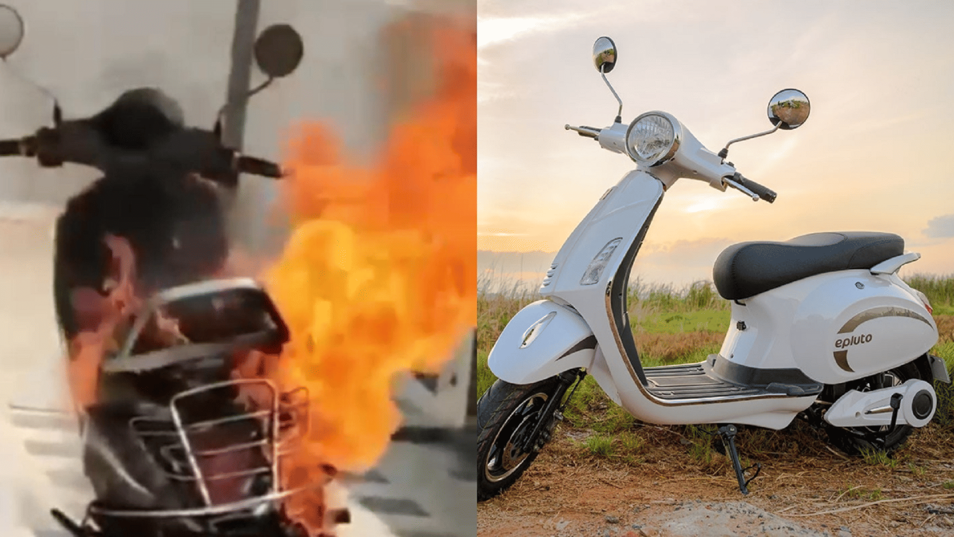 Pure Ev Electric Scooter Fire Pure Ev Epluto 7g Electric Scooter ...