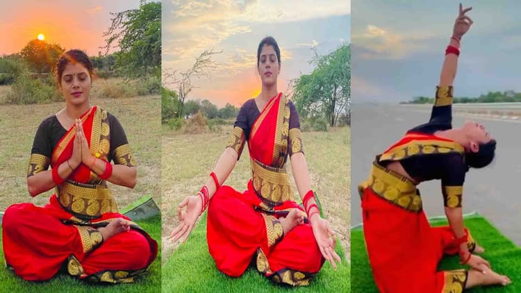 Sp Leader Chandrawati Verma Did Yoga On The Expressway - Amar Ujala ...