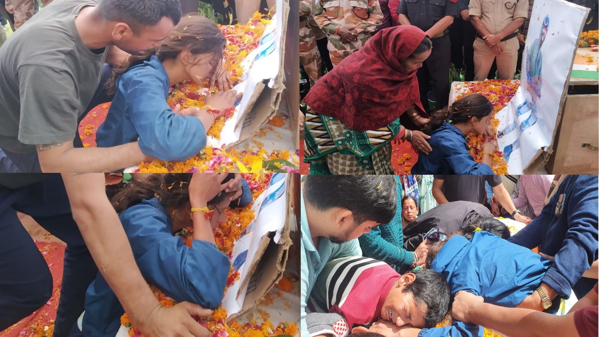 Martyr Major Nandan Singh Chamyal Dead Body Reached Home Children Cry ...