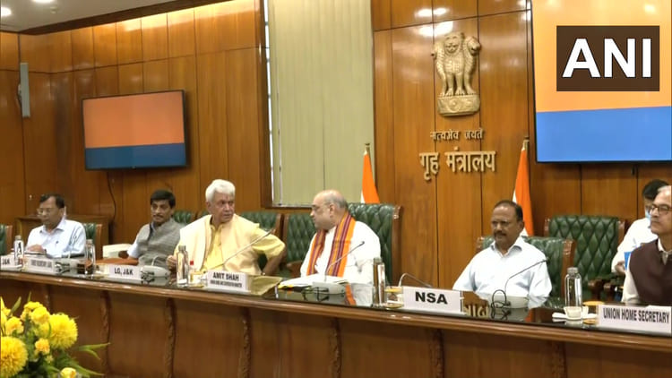 Union Home Minister Amit Shah Chairs A High-level Meeting On Jammu Kashmir At His North Block ...