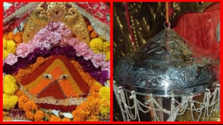 Una:चिंतपूर्णी मंदिर में चढ़ाया सोने का मुकुट और चांदी का छत्र, 3.881 ...