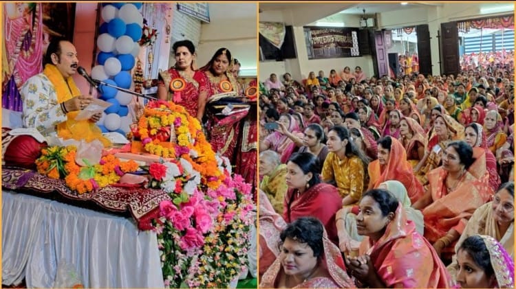 Sehore:भागवत कथा के अंतिम दिन निकाली गई भव्य शोभा यात्रा, बड़ी संख्या ...