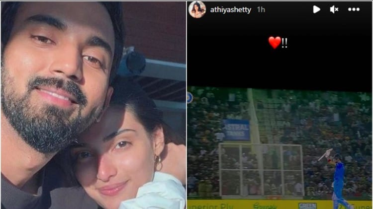 Athiya Shetty Showers Love On Boyfriend Kl Rahul Brilliant Half Century Against Australia 1st ...