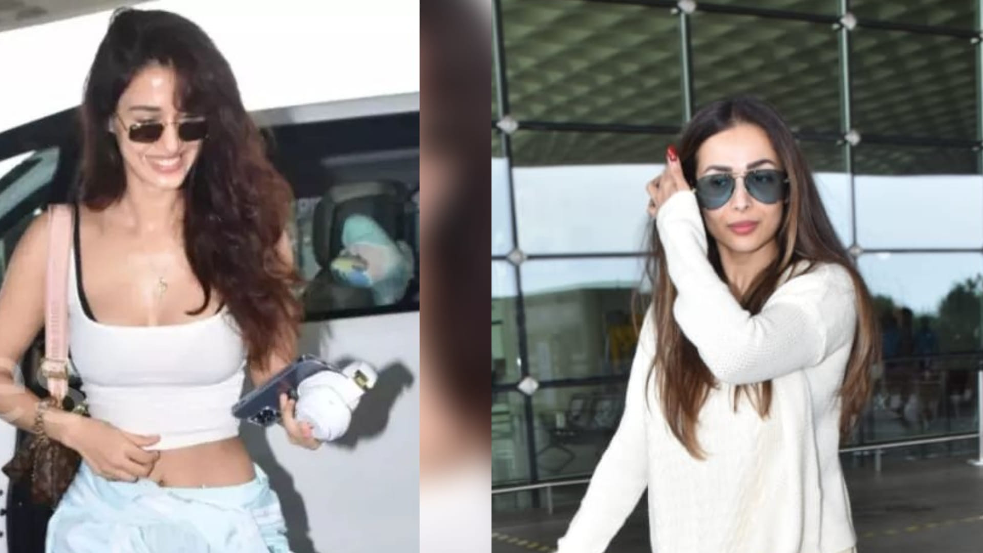 Airport Look:दिशा पाटनी-मलाइका अरोड़ा तक, एयरपोर्ट पर कुछ इस अंदाज में नजर आईं हसीनाएं - Disha ...
