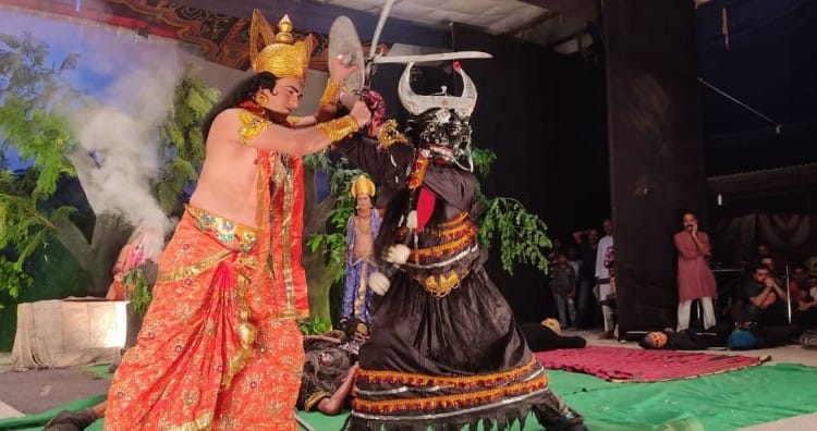 Ramleela In Bilaspur :प्रभु श्रीराम ने किया ताड़का और सुबाहू का वध ...