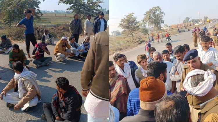Villagers Blocked The Road By Keeping The Dead Body On Jind-rohtak Road In Rohtak - Amar Ujala ...
