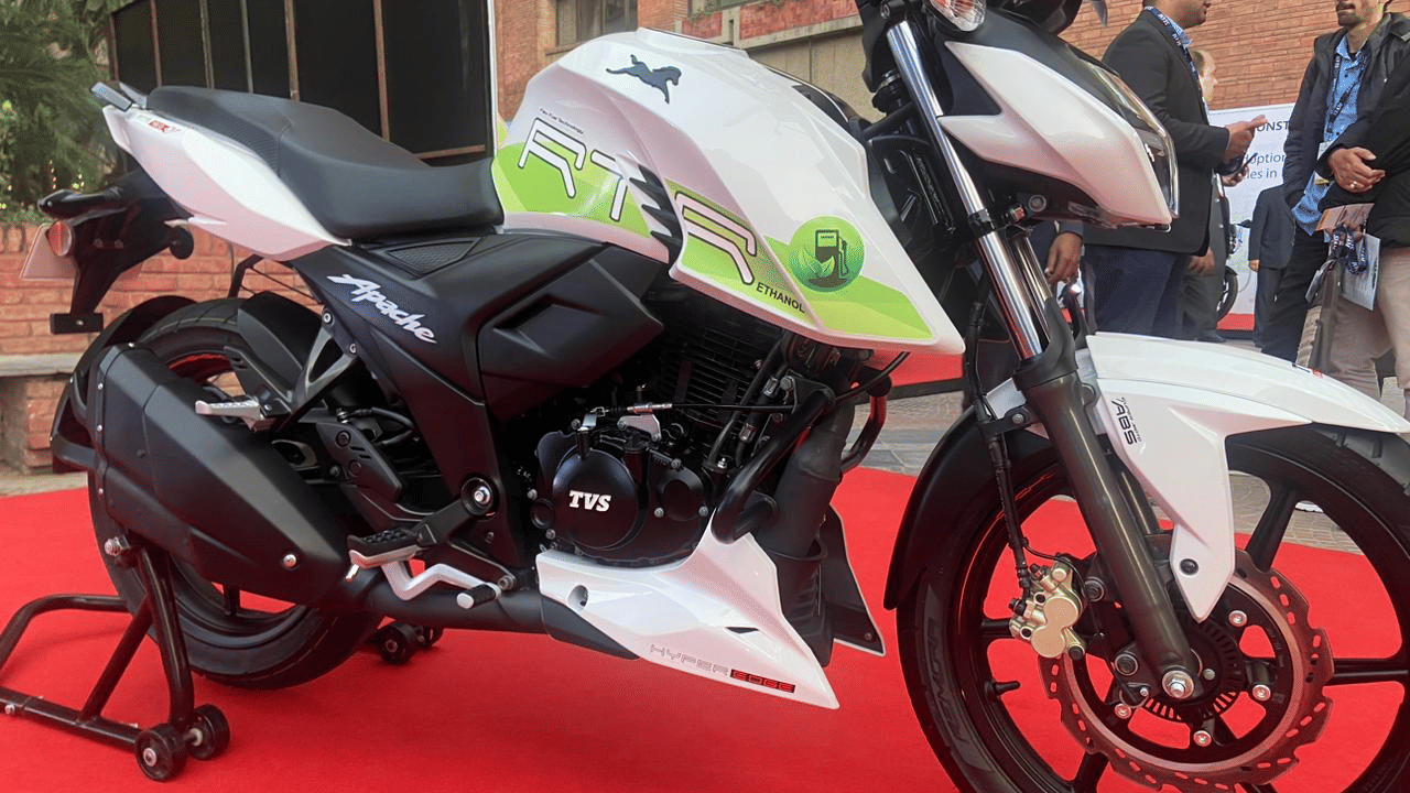 Indian Bike Maker Tvs Auto Showed The First Flex Fuel Technology Bike ...