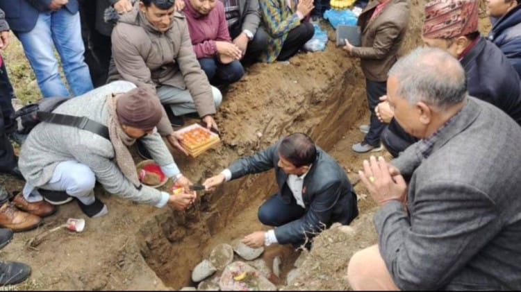 Mayor Of Tilottama Municipality Ramkrishna Khad Laid The Foundation ...