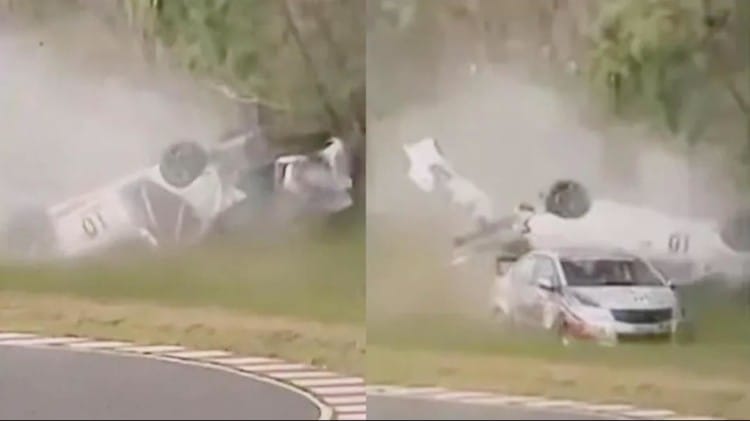 Accident Video: Terrible Accident During Car Racing In Chennai, Vehicle ...