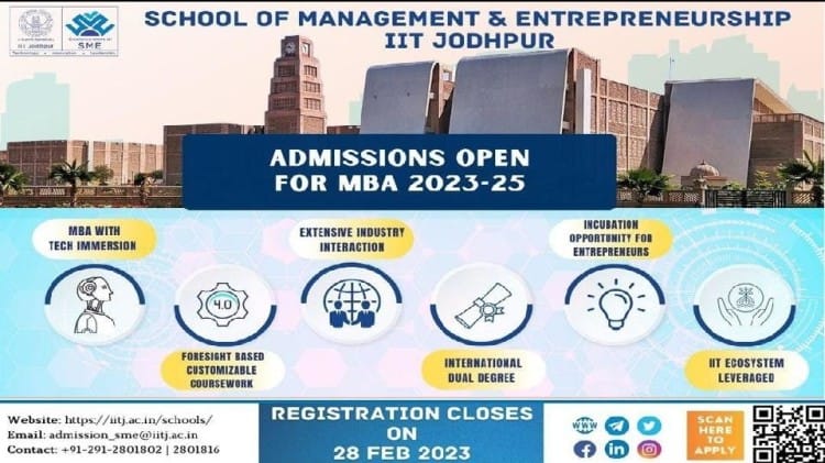 Iit Jodhpur Sme Invite Application For Sme International Mba Dual ...
