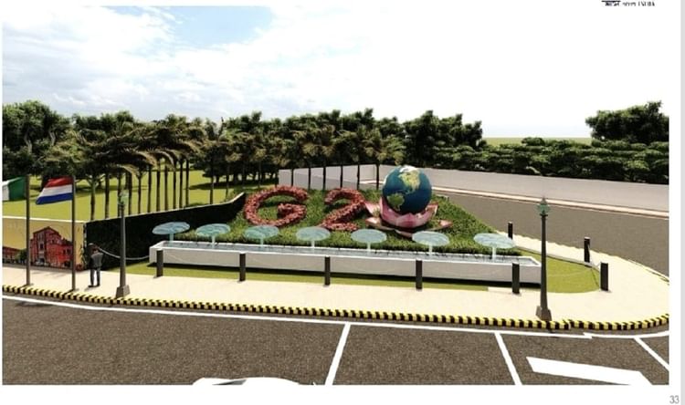 G-20 Summit Logo Unveiled And Walkathon Tomorrow In Varanasi Flags Of 20 Countries At Major ...