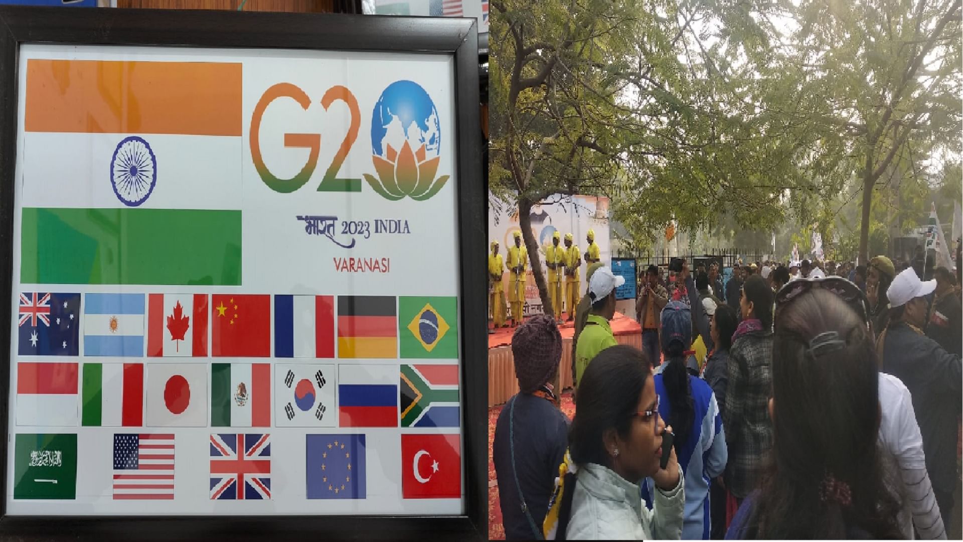 Walkathon Begins With Unveiling Of G-20 Logo, Flags Of 20 Countries ...