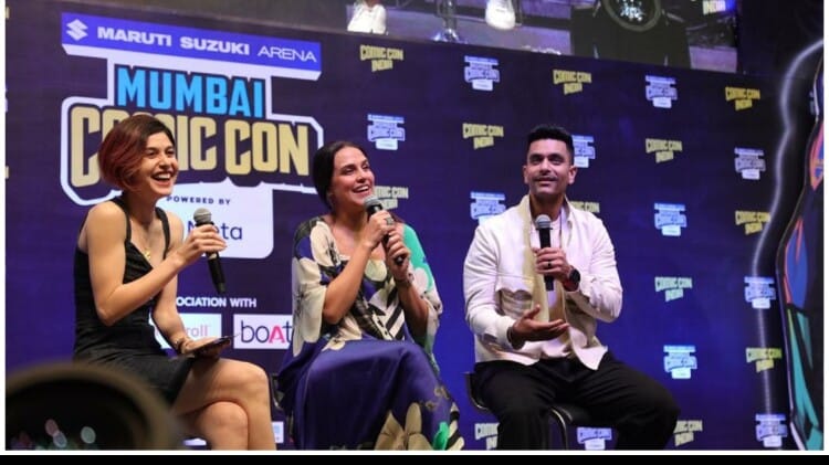 Comic Con India 2023:सिद्धांत ने बुरी नजर हटाने को भांजी तलवार, राज और ...