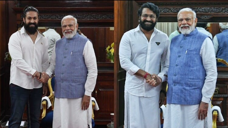 Kgf 2 Star Yash Kantara Rishabh Shetty Meets Pm Narendra Modi Remembers ...