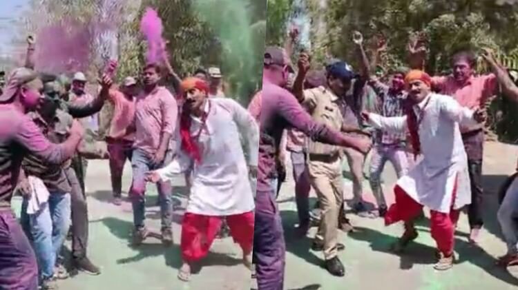 Shahdol Adgp Dc Sagar Danced In A Different Style With Staff On Dj On ...