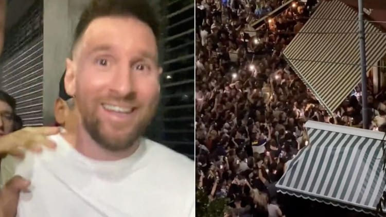 Video Watch Lionel Messi Mobbed While Leaving Restaurant In Argentina ...