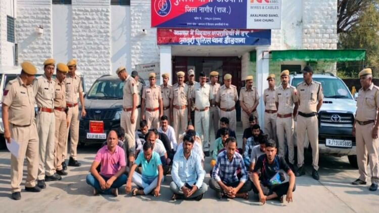 Nagaur:पुलिस ने आधी रात बदमाशों पर बरपाया कहर, 42 हिस्ट्रीशीटर, दो ...