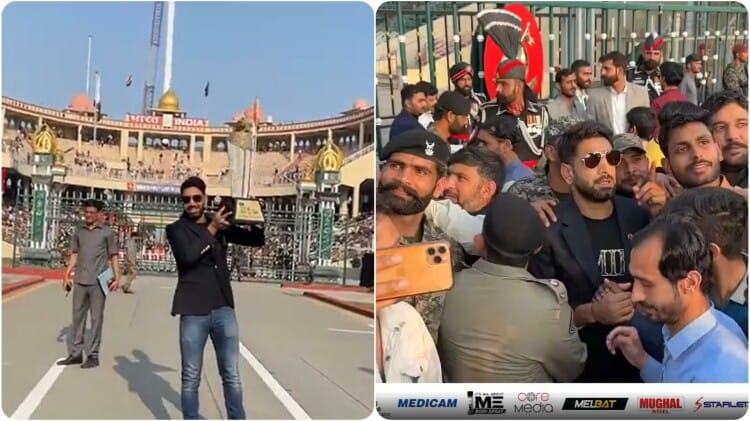 Haris Rauf Takes Psl Trophy To Wagha Border Takes Selfie With Fans ...