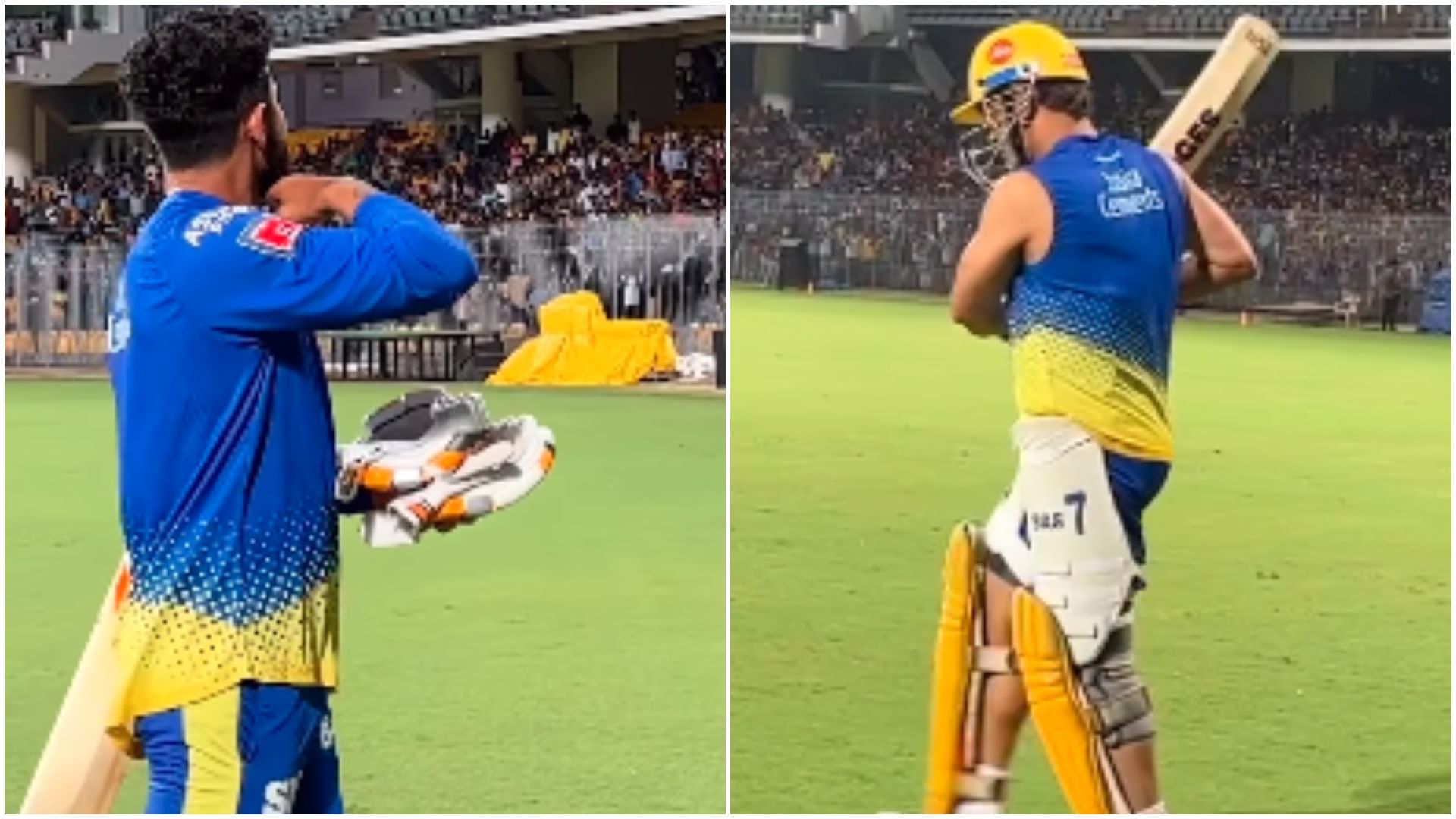 Video Ms Dhoni Fans Came To Watch Csk Practice Session Jadeja Showed ...